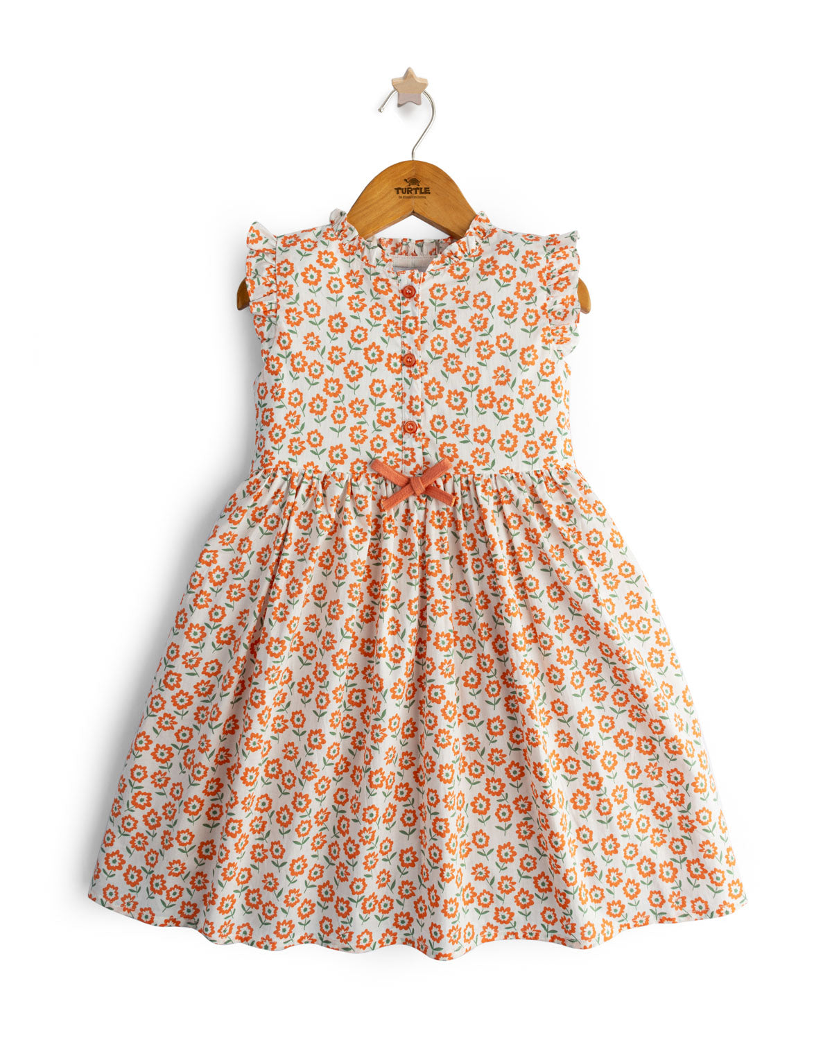 Orange Petal Ruffle Frock – turtlekids