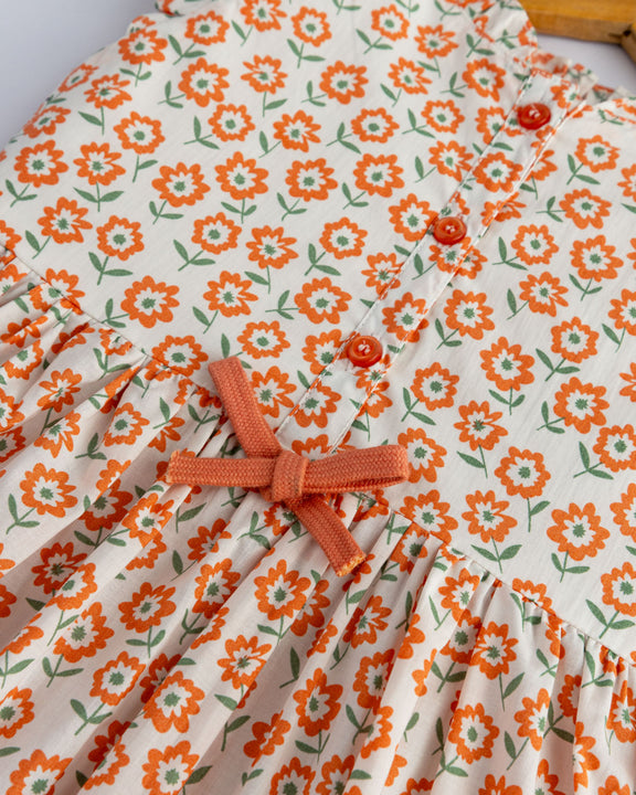 Orange Petal Ruffle Frock – turtlekids